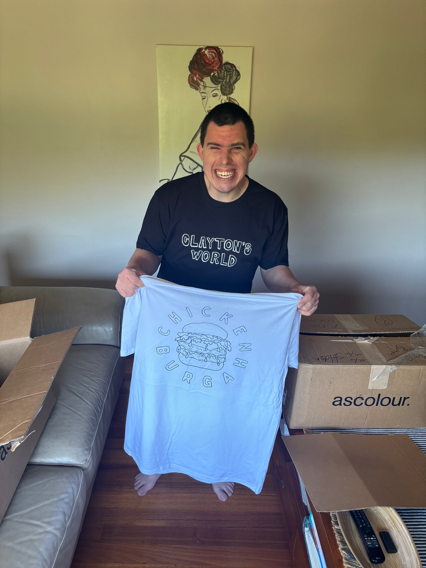 Black Chicken Burgah T-Shirt – Claytons World